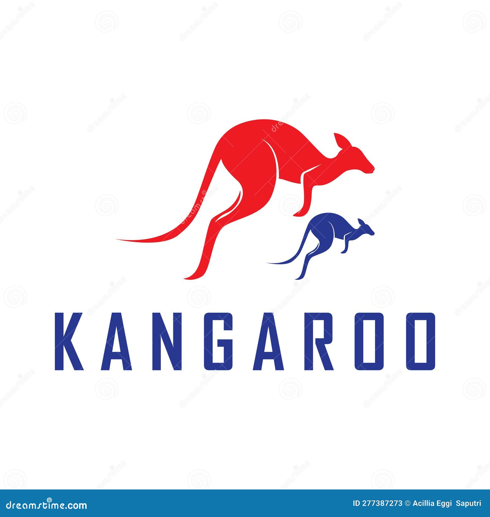 Kangaroo logo vector stock vector. Illustration of young - 277387273