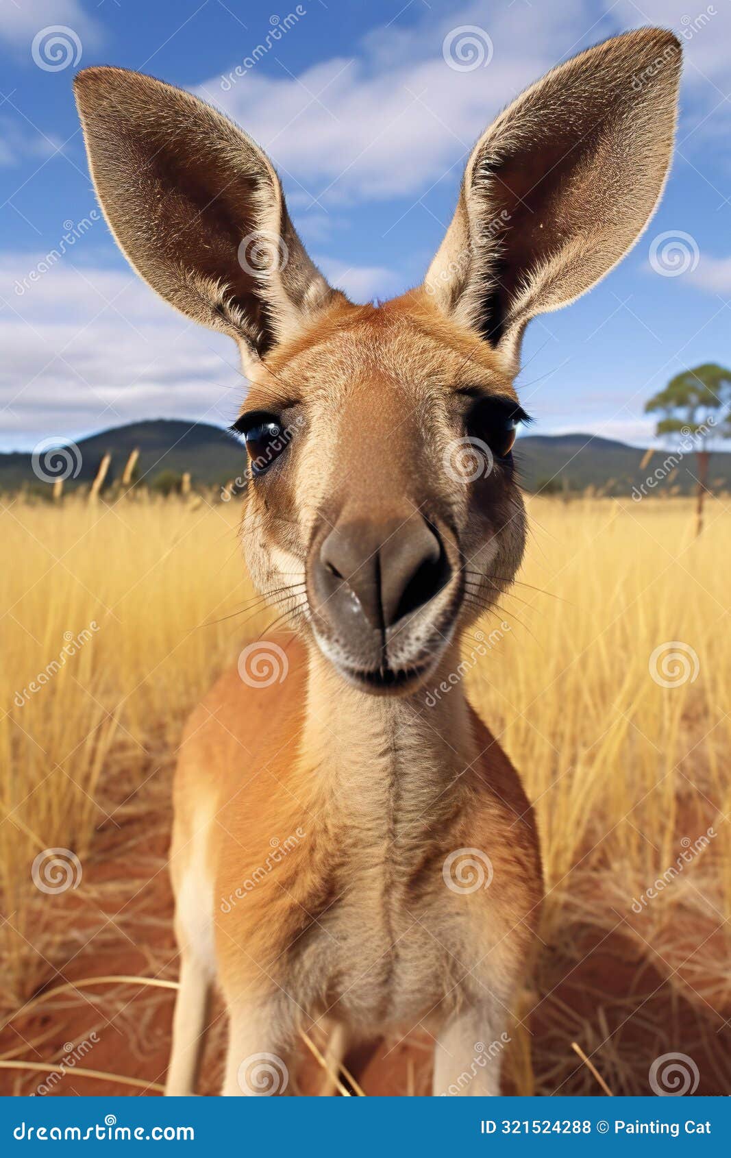 Kangaroo Looking at the Camera in the Australian Outback Stock ...