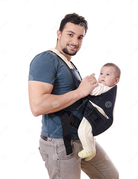 Kangaroo man. stock image. Image of infant, fatherhood - 31350249