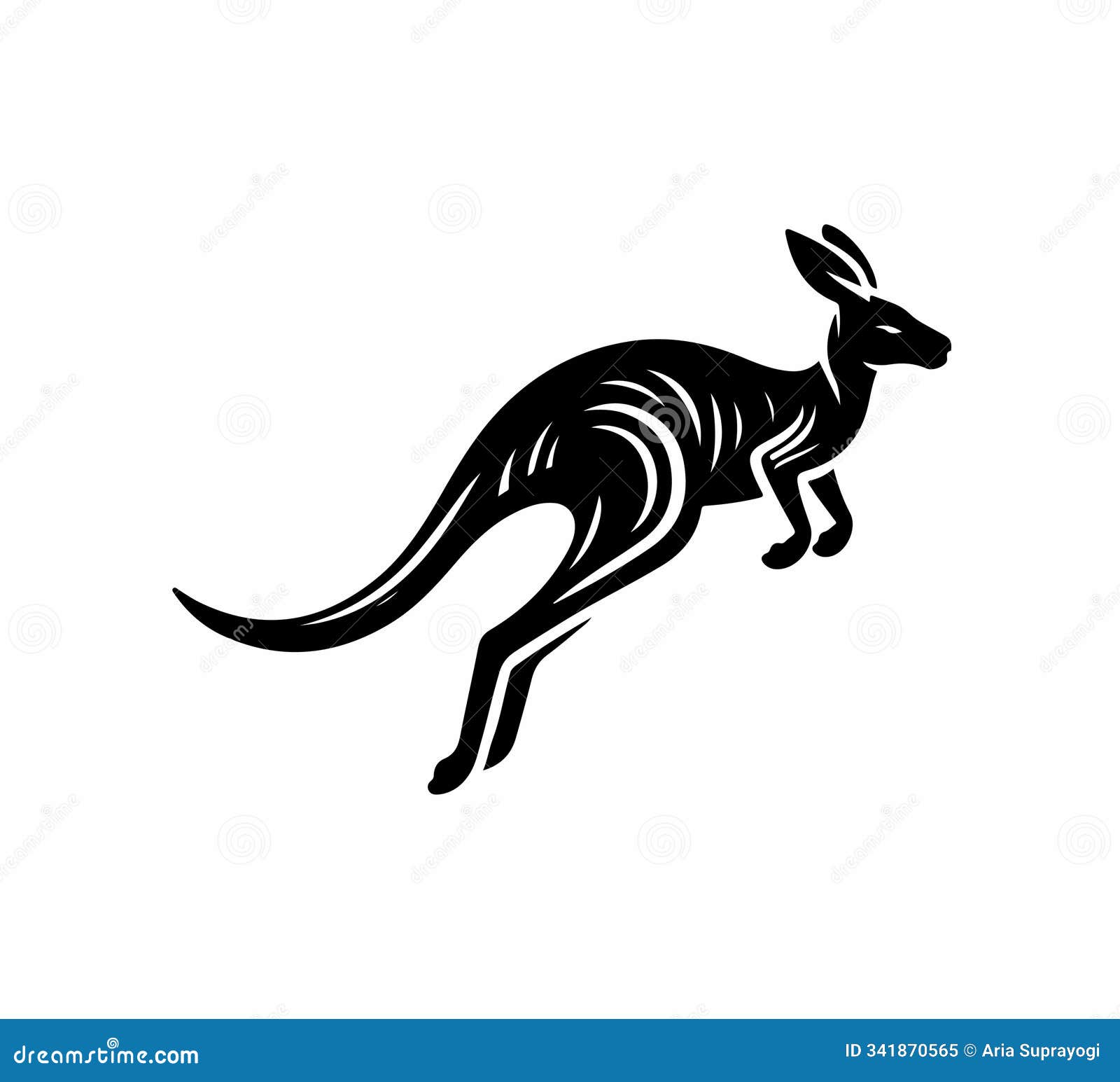 Kangaroo Modern Simple Logo Icon Vector Stock Illustration ...