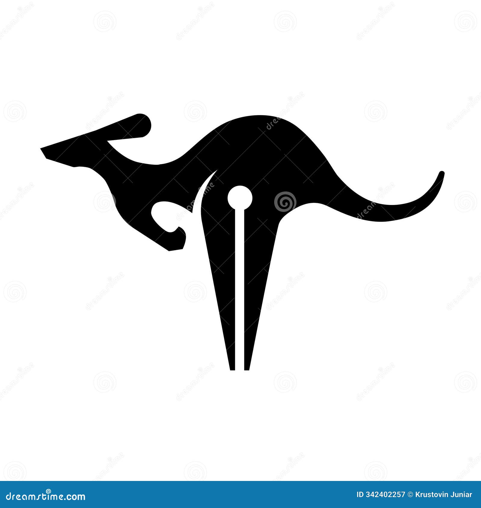 Kangaroo with Pen, Education, Art, Smart Symbol Stock Illustration ...