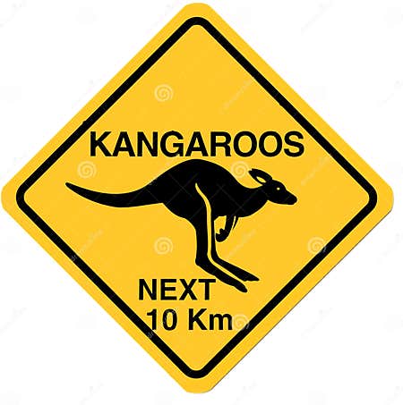 Kangaroo sign stock illustration. Illustration of black - 15975868