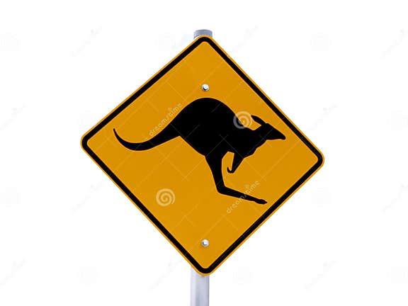 Kangaroo Sign stock image. Image of road, marsupial, kangaroo - 3718565
