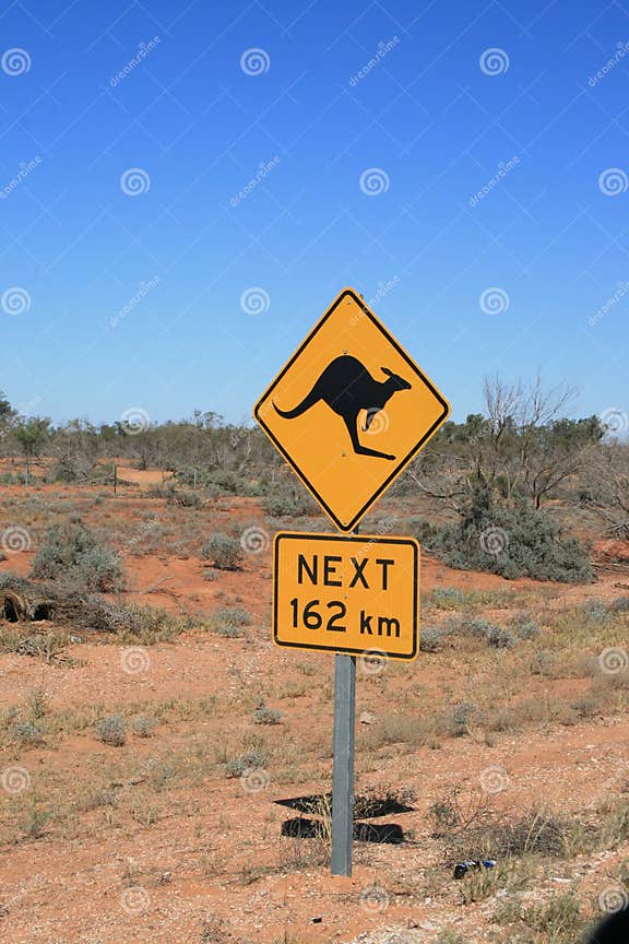 Kangaroo sign, Australia editorial image. Image of outback - 13369875