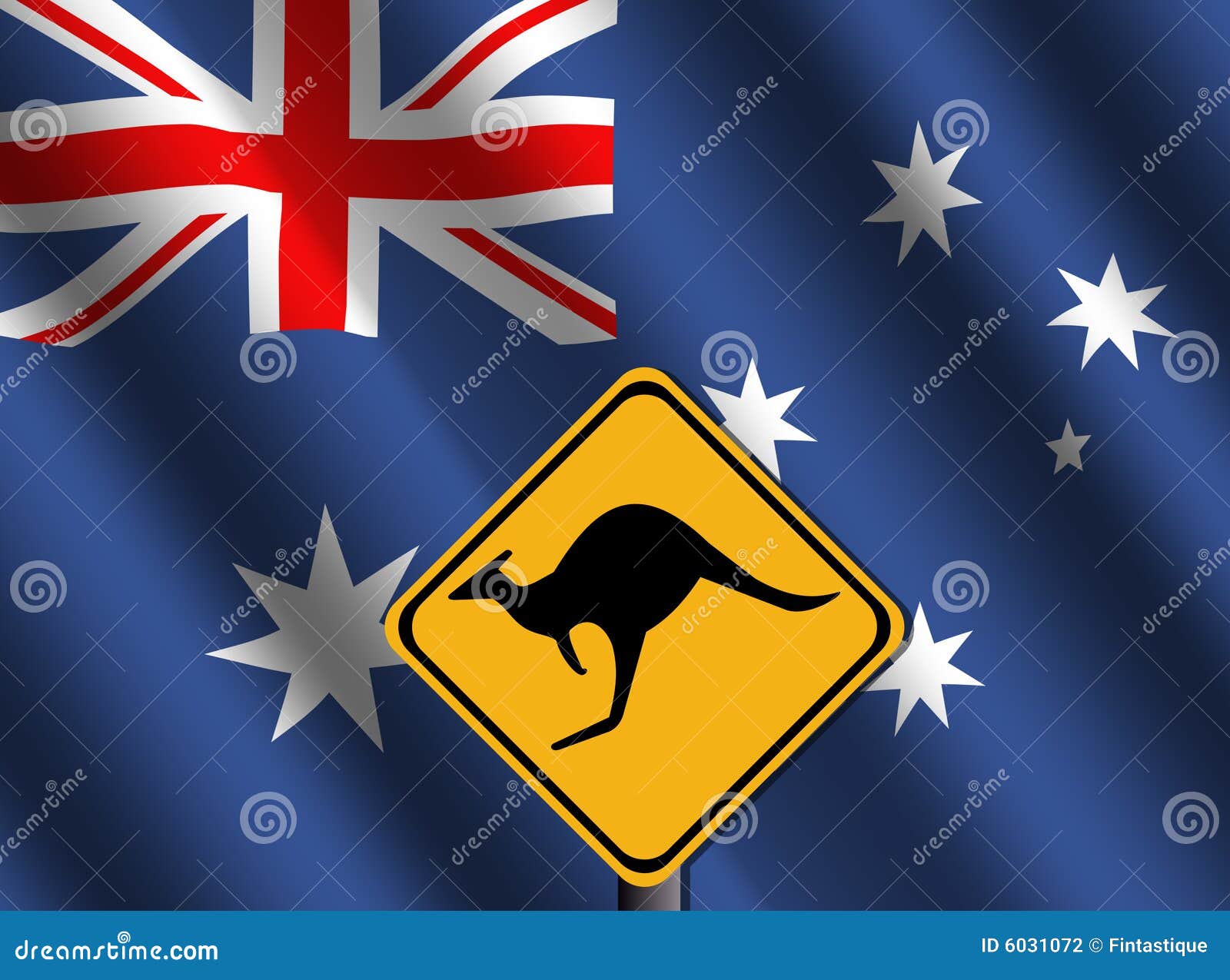 Kangaroo Flag Royalty-Free Stock Image | CartoonDealer.com #19573108