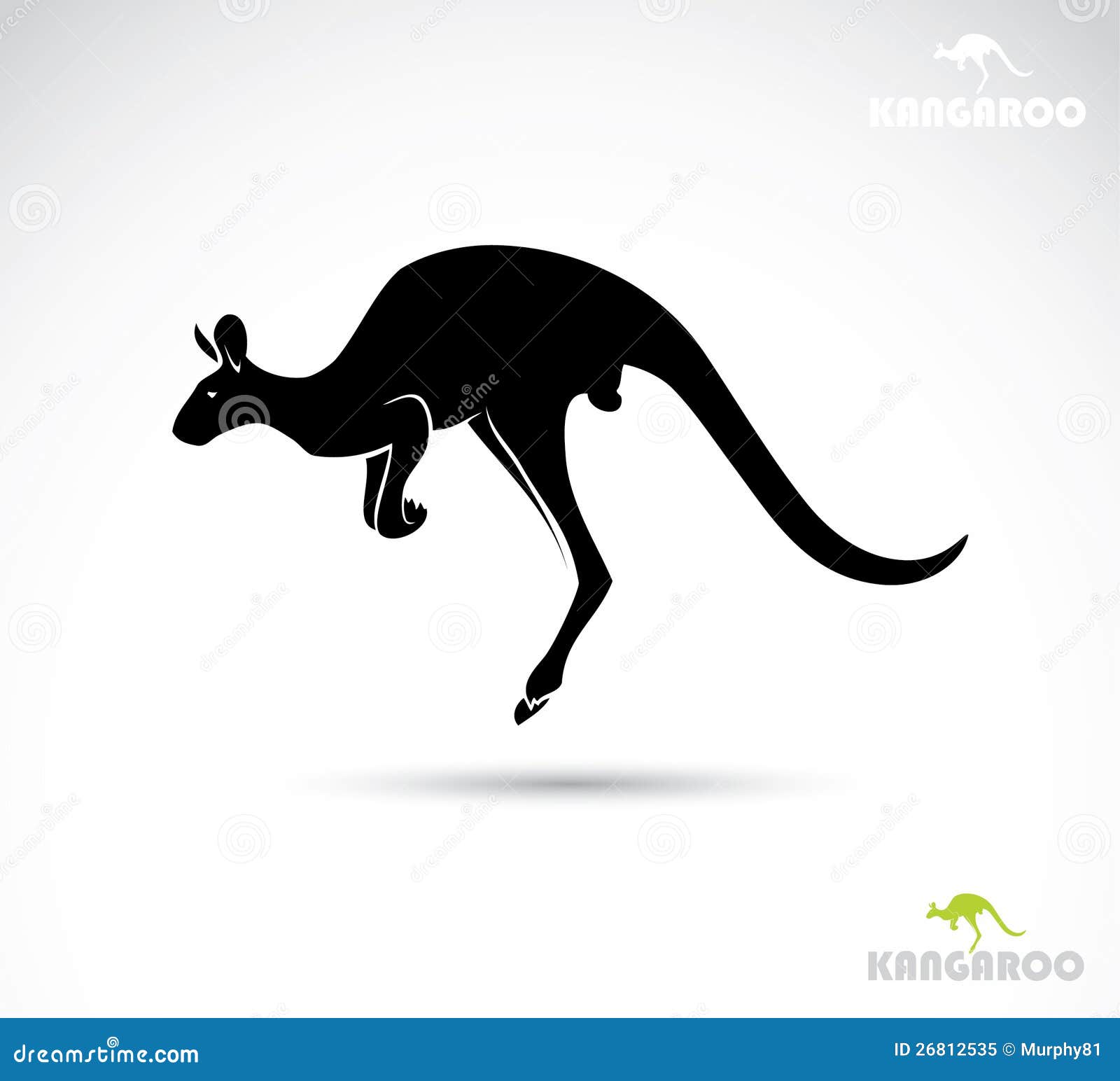 Kangaroo silhouette stock vector. Illustration of icon - 26812535