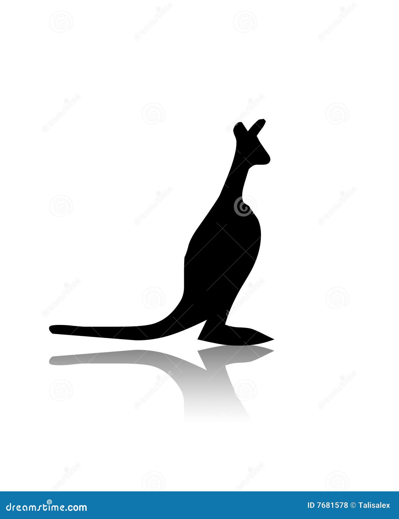 Kangaroo Silhouette Side View. Isolated Vector Image Of Australian Wild ...
