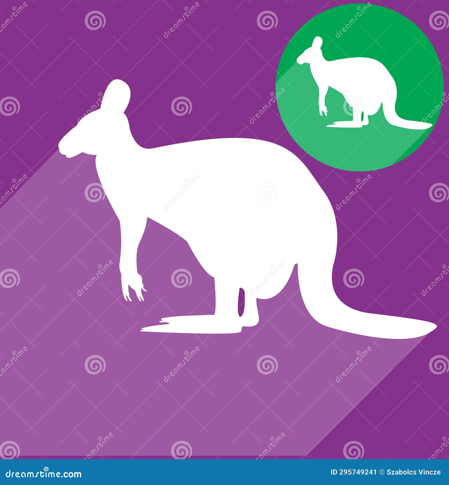 Kangaroo silhouette stock illustration. Illustration of australian ...