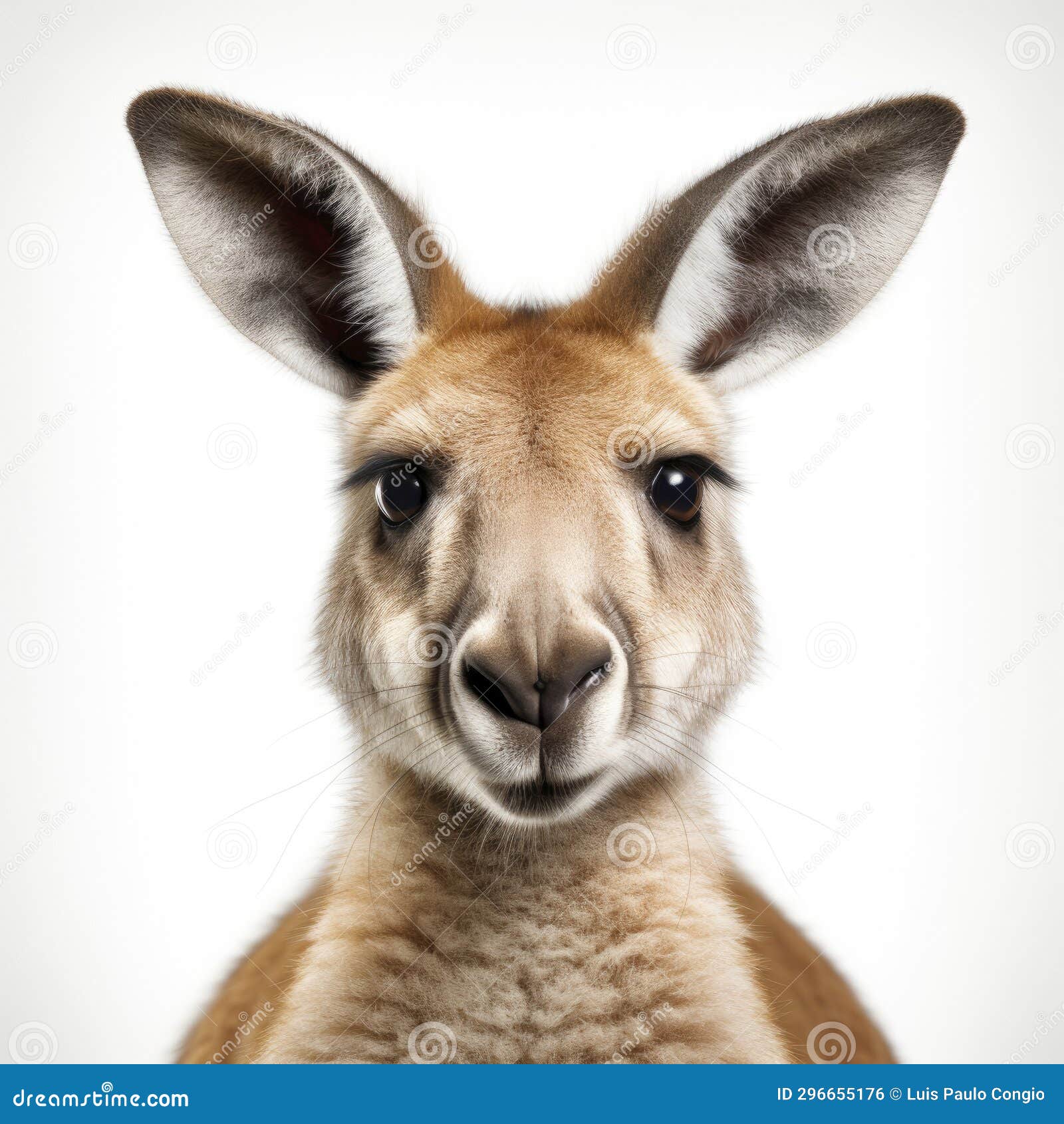 A Kangaroo Staring Directly at the Camera Stock Photo - Image of ...