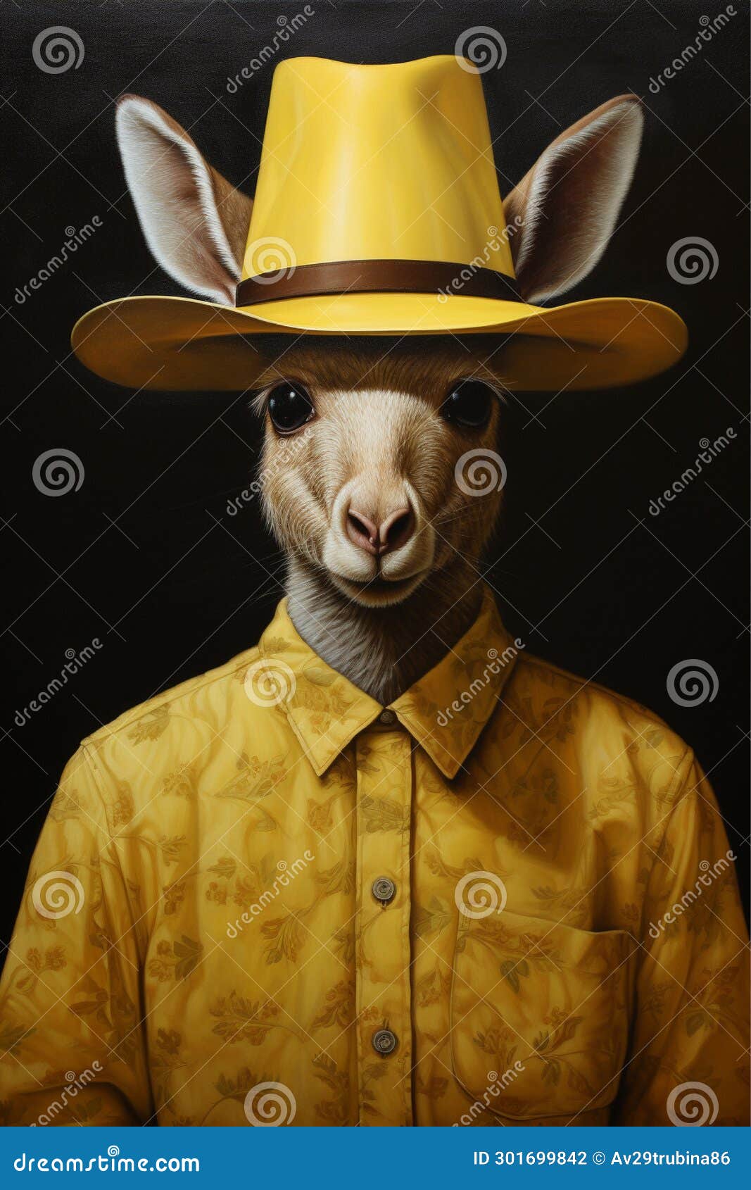 Kangaroo in suit stock illustration. Illustration of kangaroo - 301699842