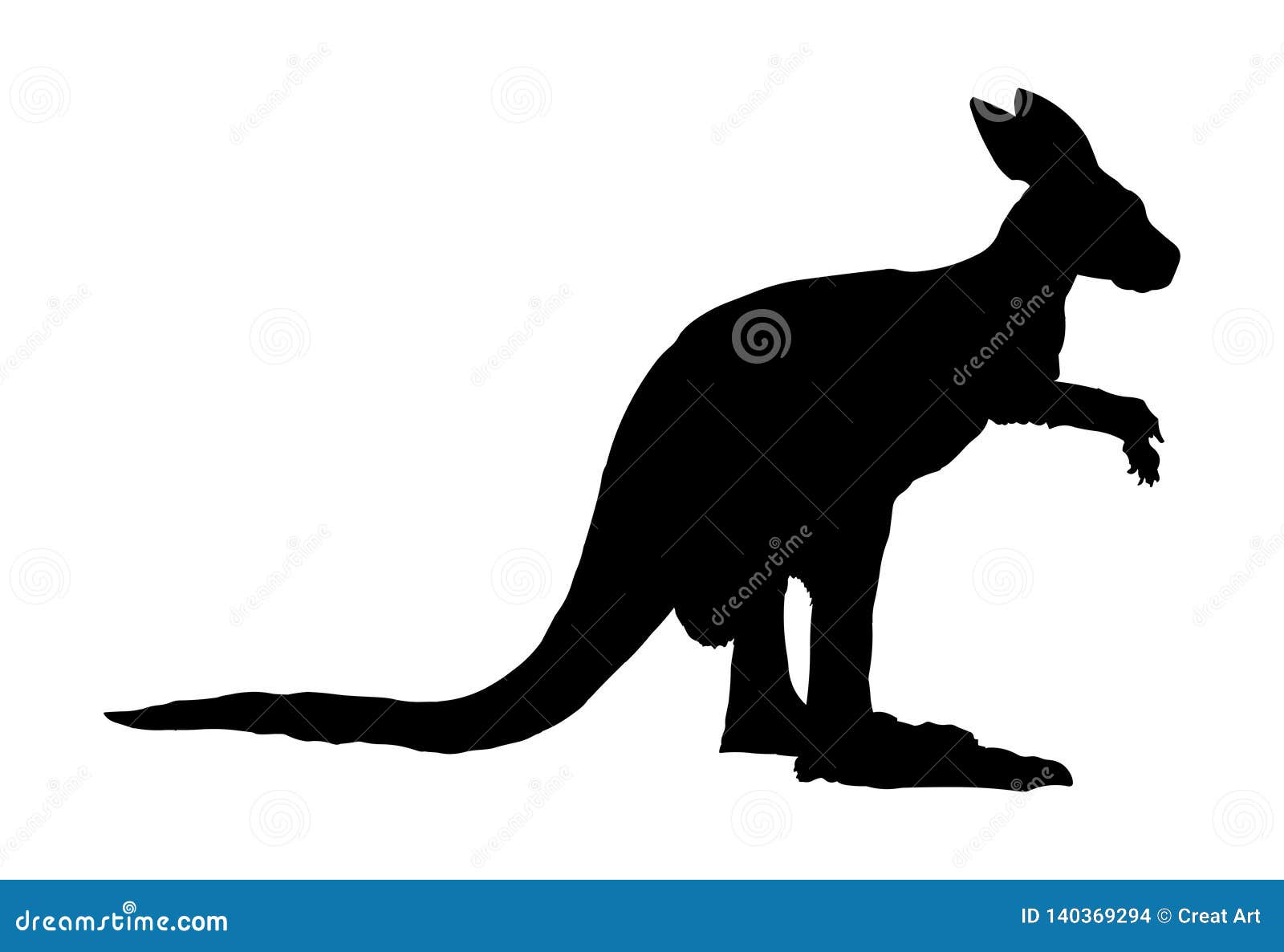 Kangaroo Vector Illustration Black Silhouette Stock Vector ... Kangaroo Vector Illustration Black Silhouette Stock Vector ...