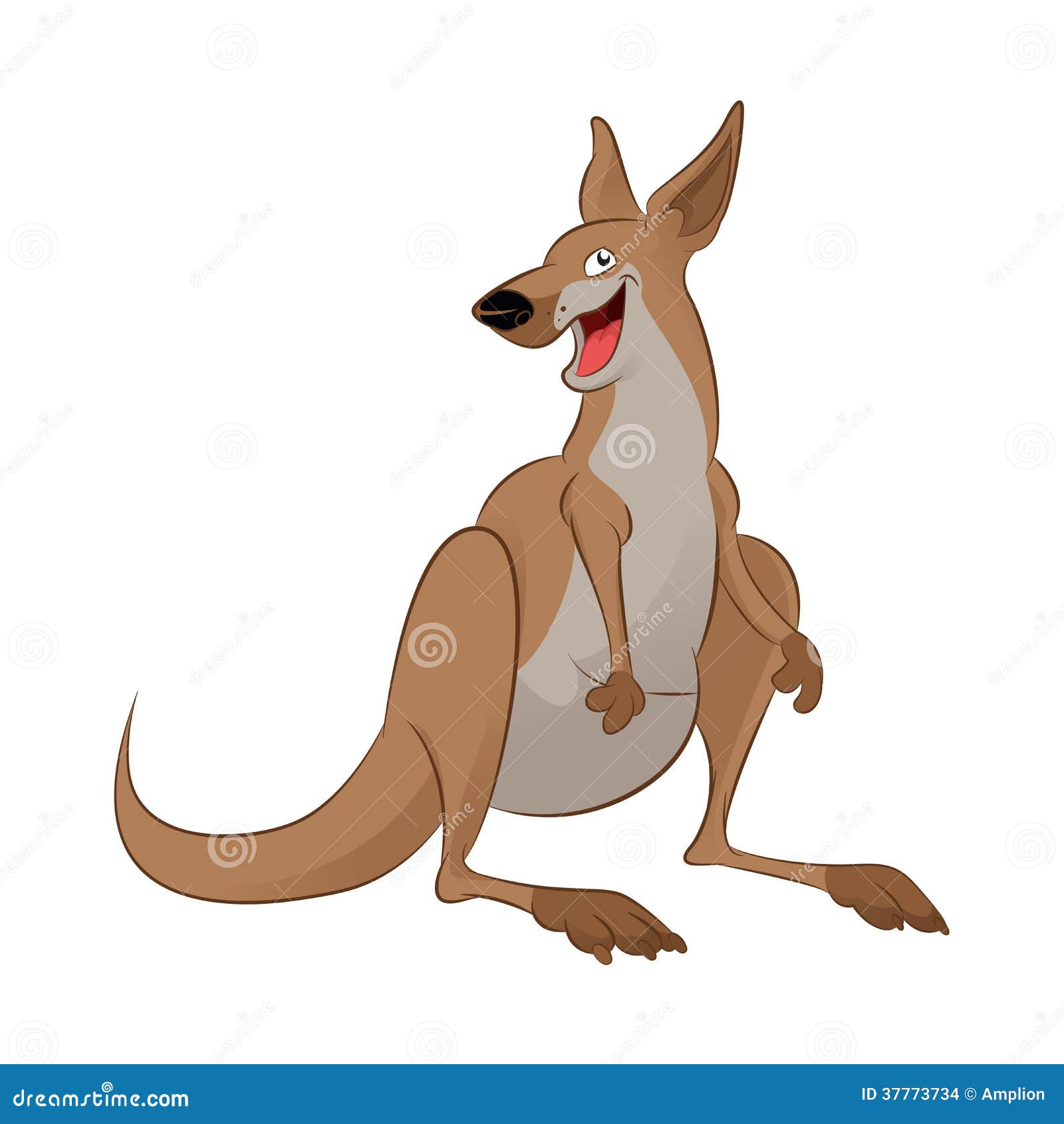 Cheerful Kangaroo. Cartoon | CartoonDealer.com #22421847