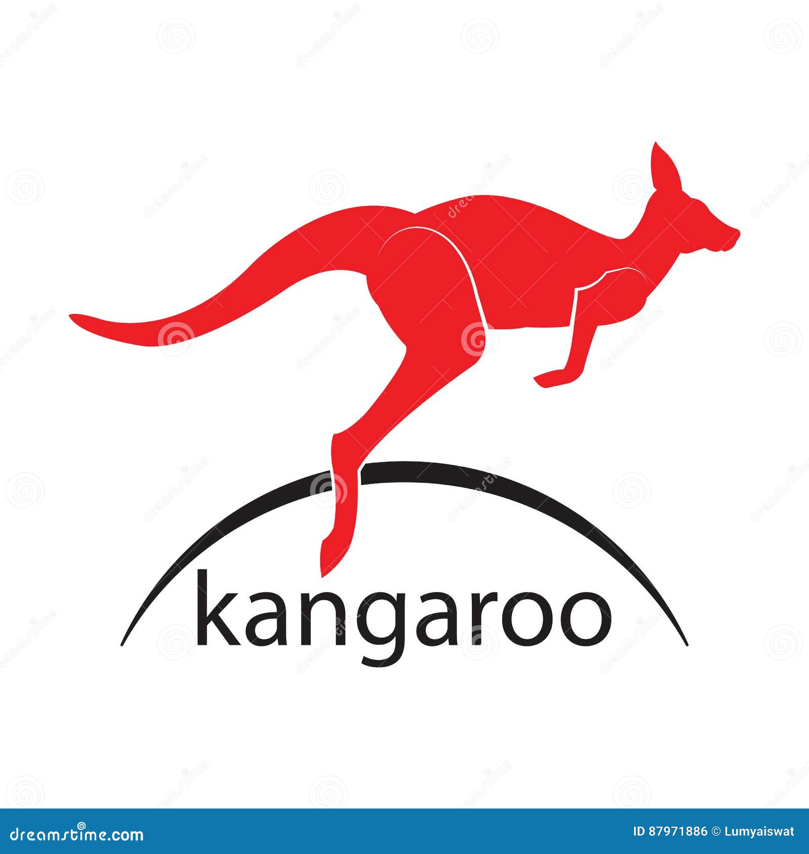 Kangaroo. Vector Jump Logo. Icon Symbol. Stock Vector - Illustration of ...
