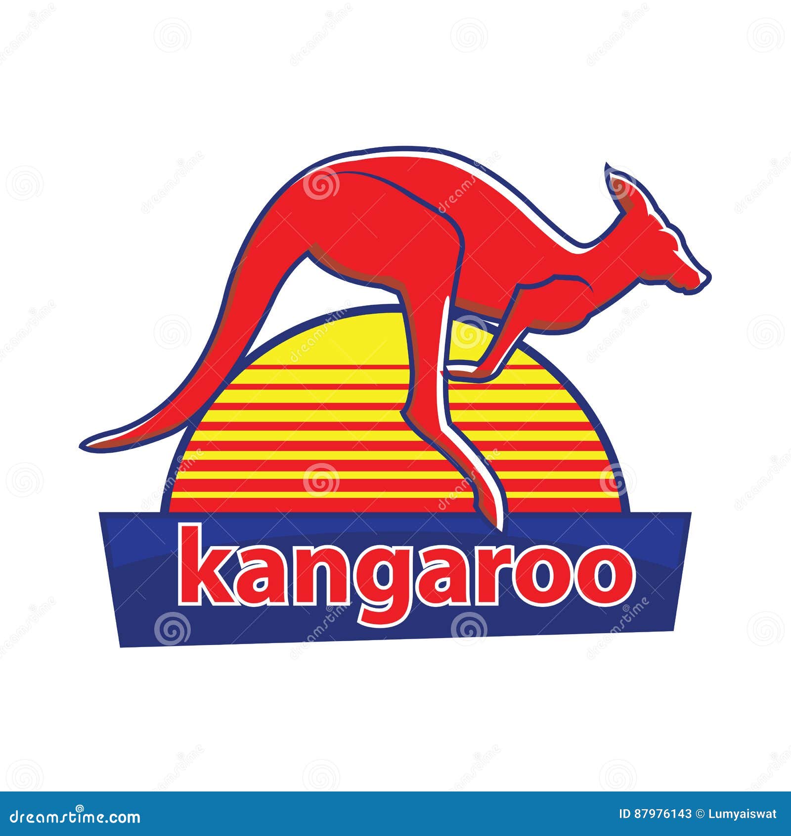 Kangaroo. Vector Logo. Icon Symbol. Stock Vector - Illustration of ...
