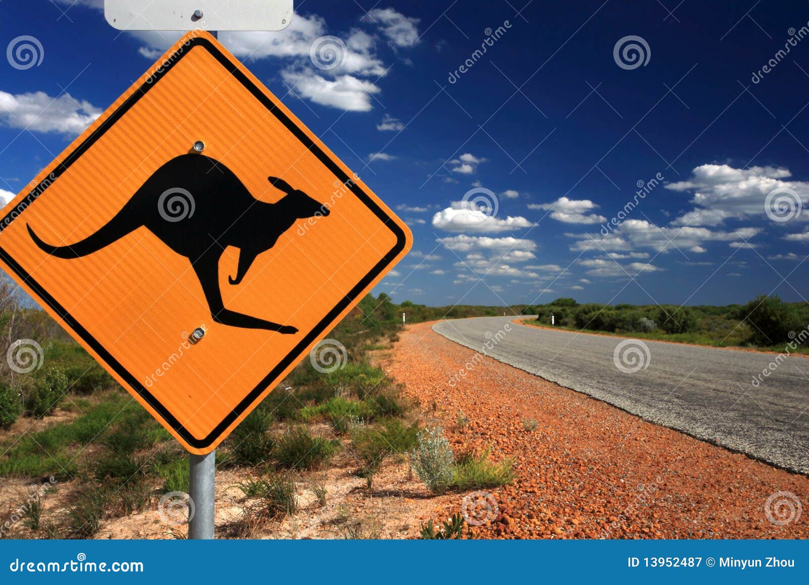 Kangaroo Warning Sign Royalty-Free Stock Photography | CartoonDealer ...