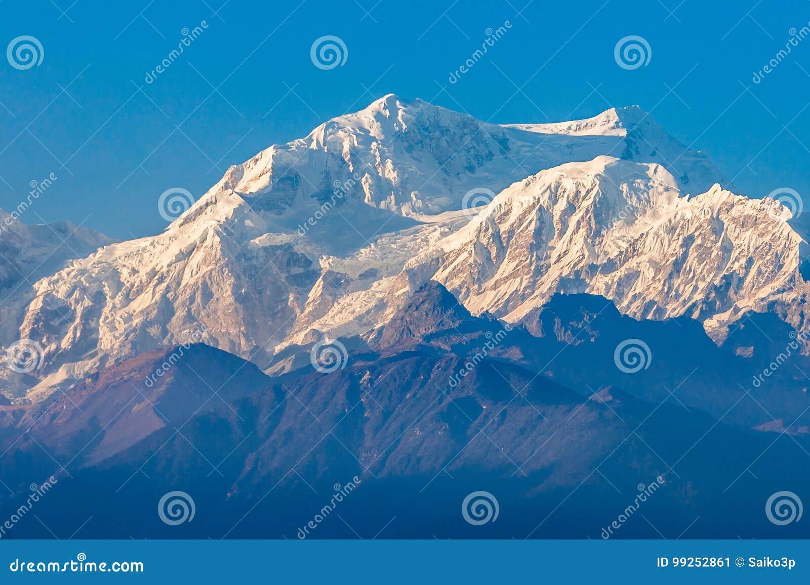 Kangchenjunga Mountain View Stock Image - Image of landmark, peak: 99252861