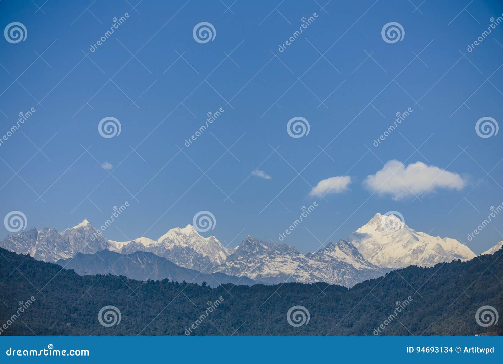 Kangchenjunga Mountain that View in the Morning in Sikkim, India. Stock ...