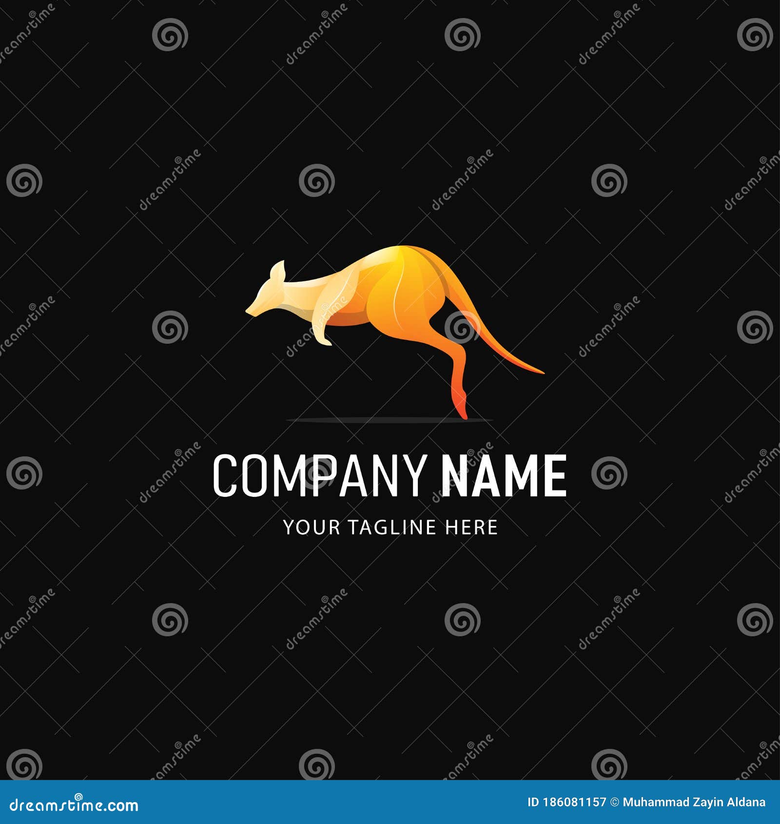 Colorful Kangaroo Logo Design. Gradient Style Animal Logo Stock ...