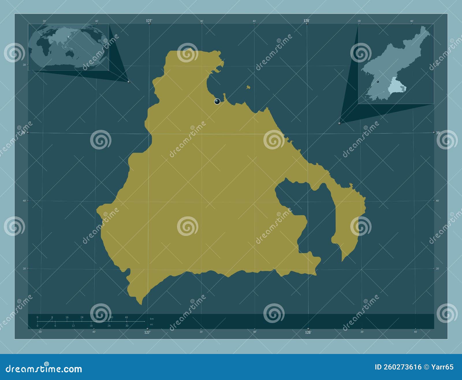 Kangwon-do, North Korea. Solid. Capital Stock Illustration ...