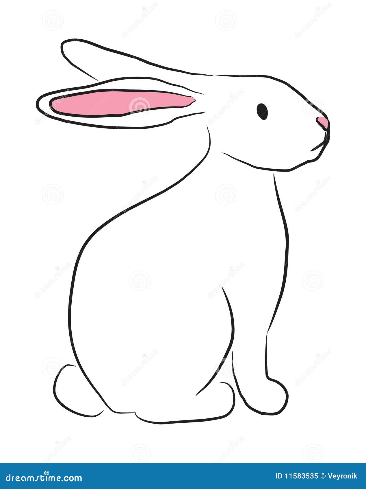 Kanin tecknad hand stock illustrationer. Illustration av djurliv - 11583535