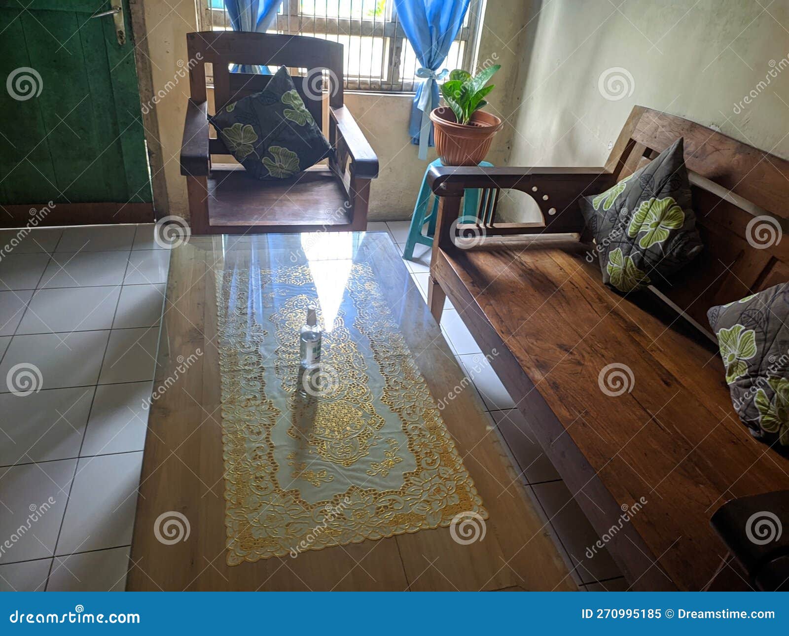 Kanjengan Set with Meja Kaca Kilap Stock Image - Image of kilap, design ...