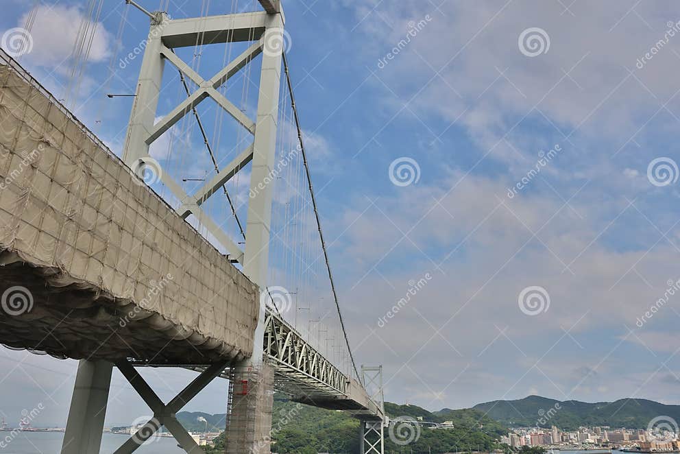 Kanmon Bridge and Kanmon Strait Stock Image - Image of yamaguchi ...