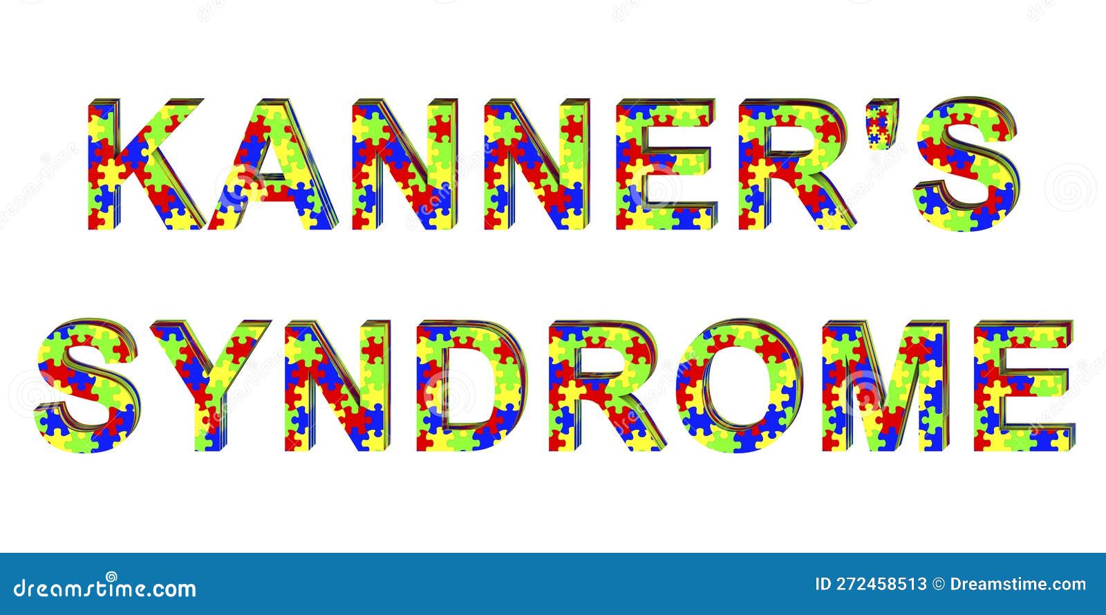 Kanner S Syndrome, a Text Made of Colorful Puzzle Patterns, 3D ...