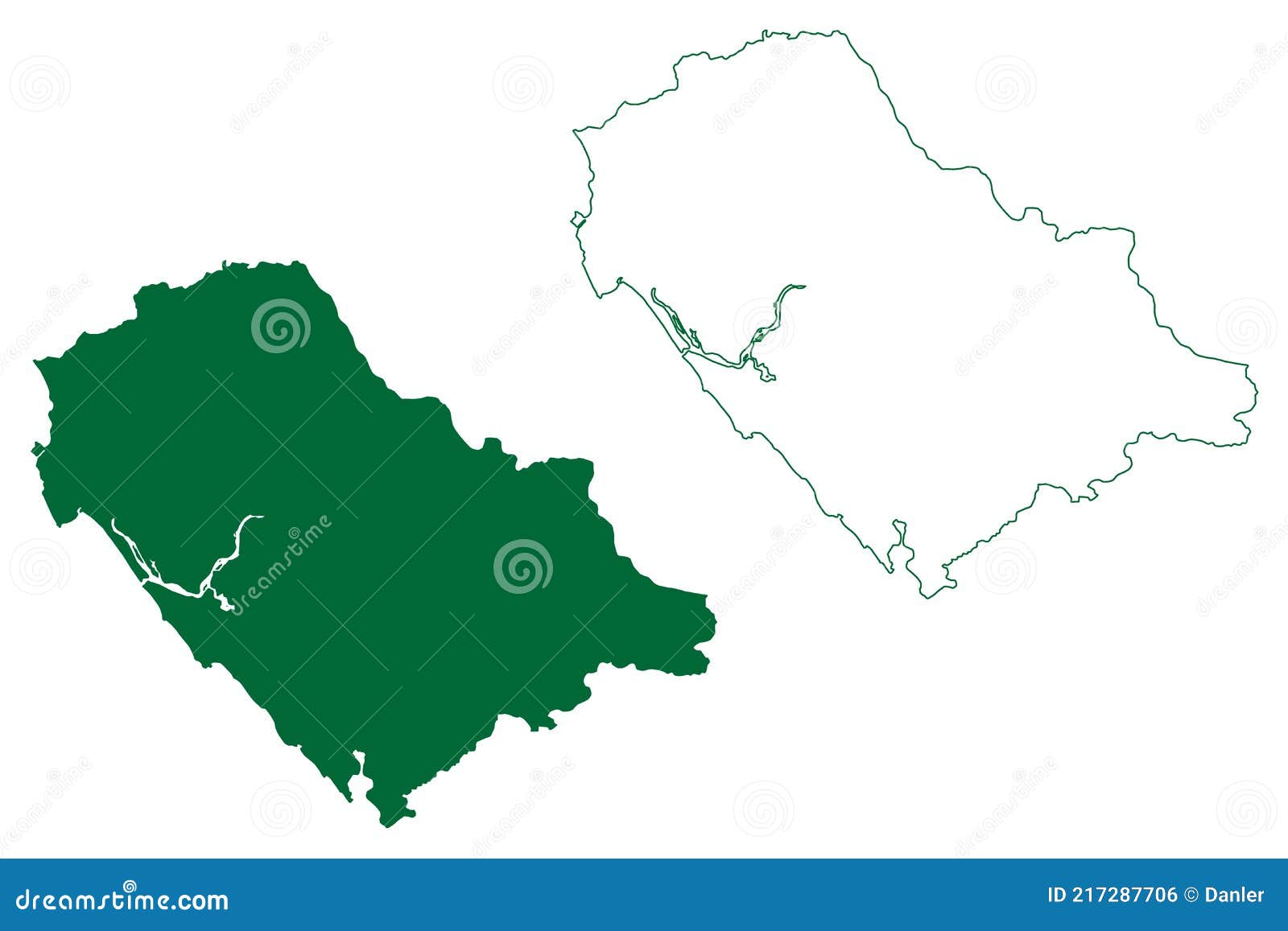 Kannur District Kerala State, Republic Of India Map Vector Illustration ...