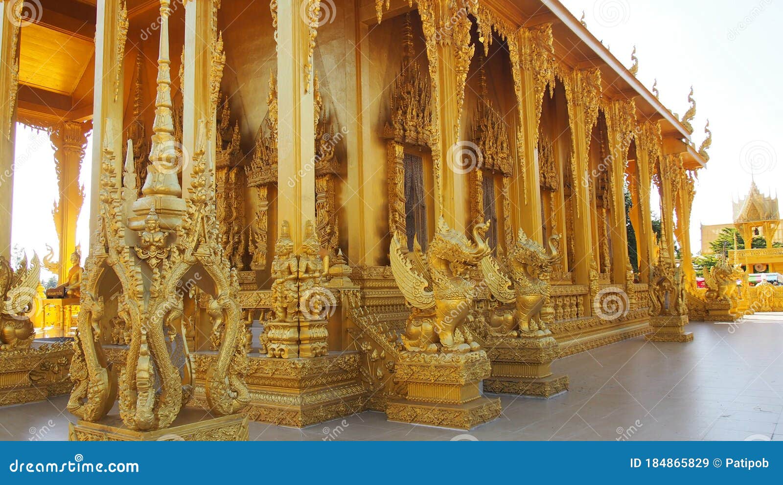 Kanok Pattern is a Unique Feature of Thai Temples Stock Image - Image ...