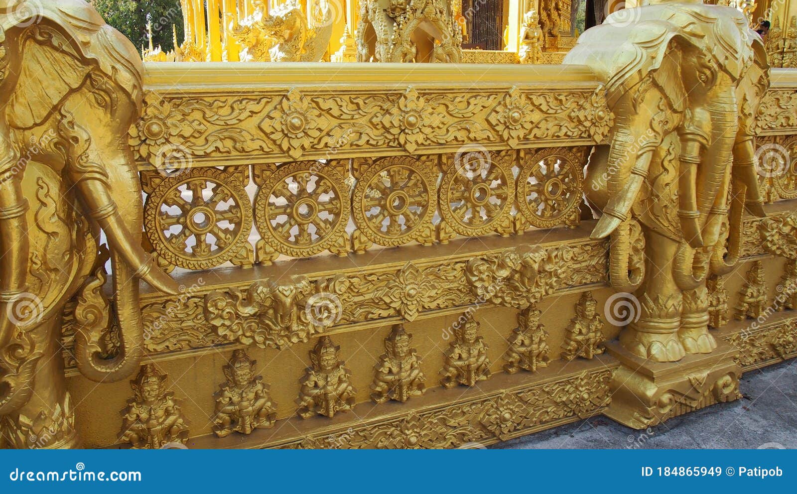 Kanok Pattern is a Unique Feature of Thai Temples Stock Image - Image ...