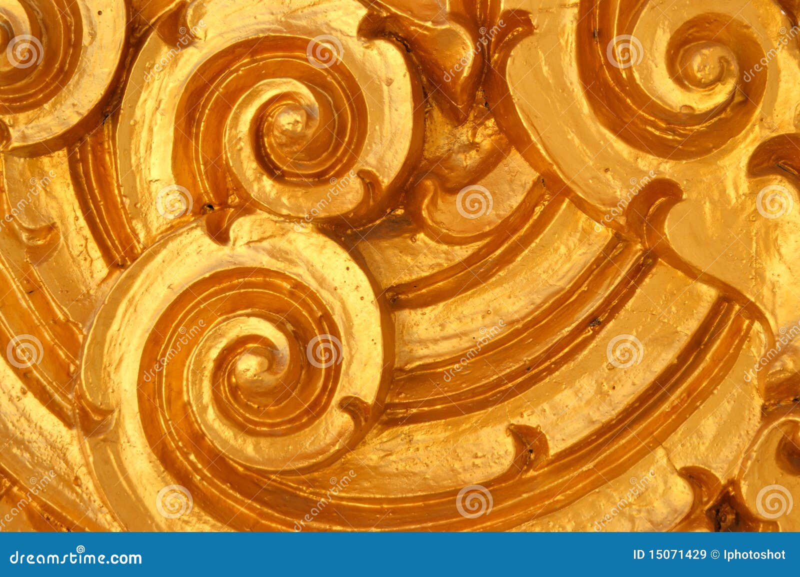 Kanok Stucco Coat with Gold V01 Stock Image - Image of monastery ...