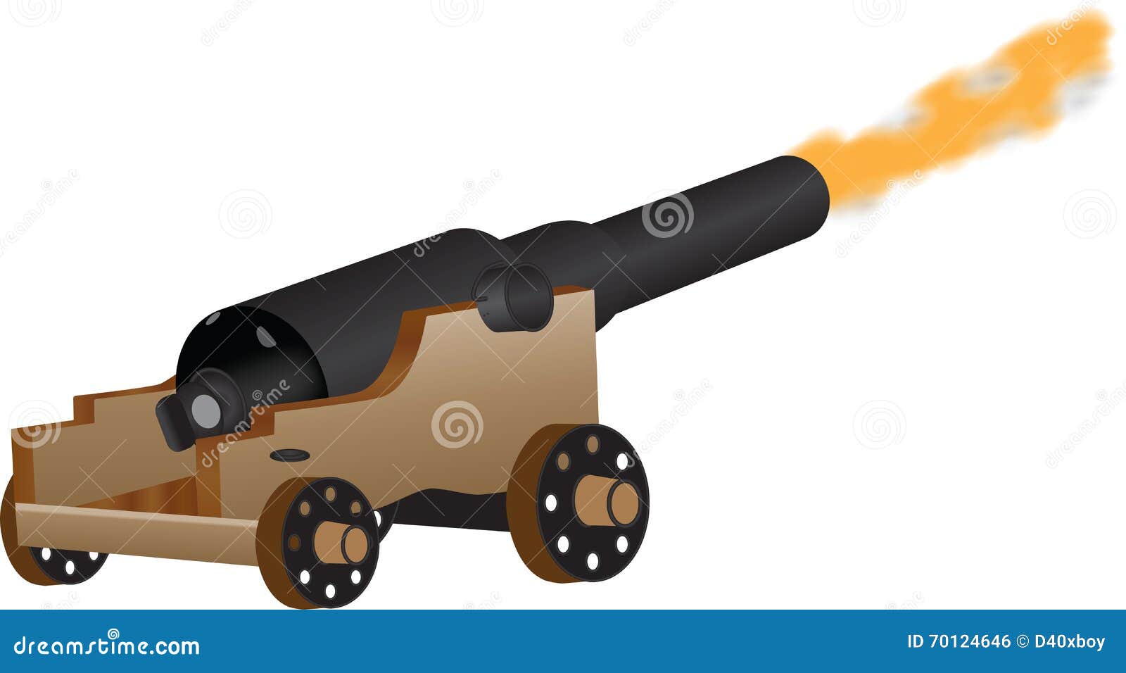 Kanone vektor abbildung. Illustration von abbildung, leistung - 70124646