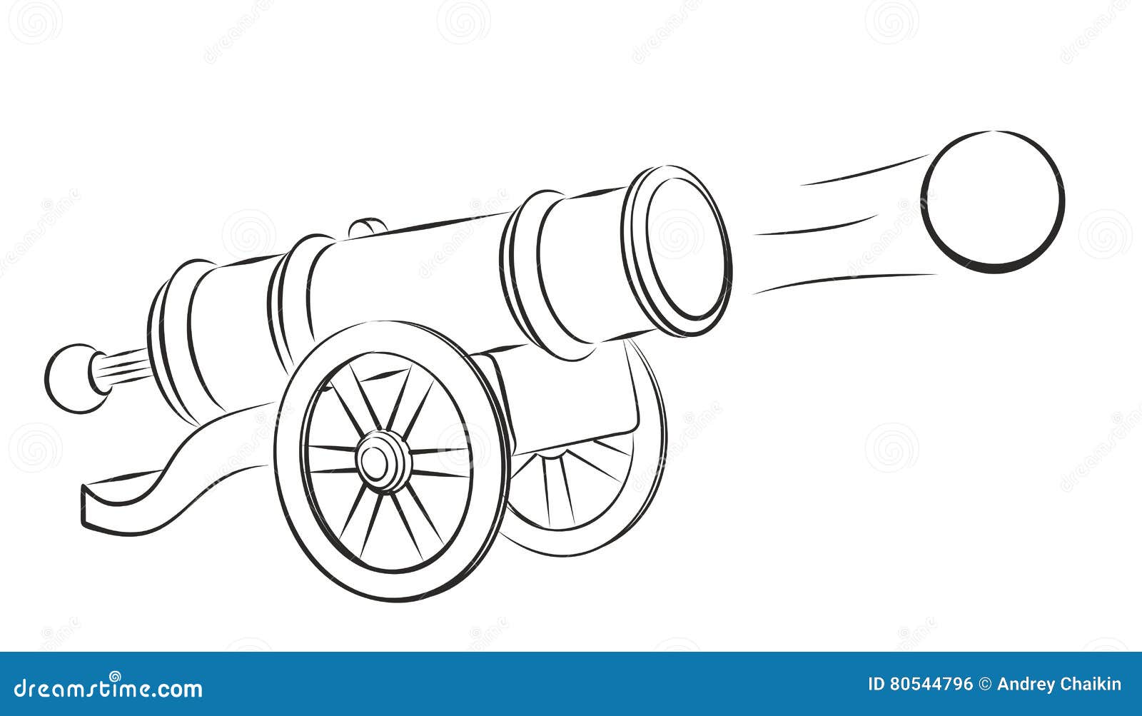 Kanone und Kern vektor abbildung. Illustration von kind - 80544796