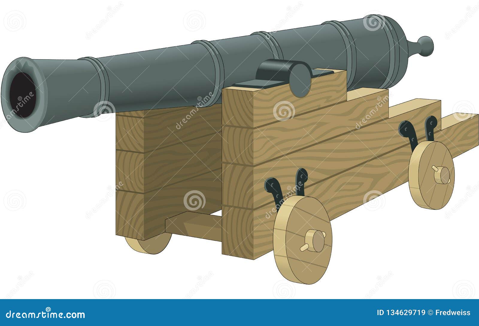 Kanonen-Vektor-Illustration Vektor Abbildung - Illustration von ...