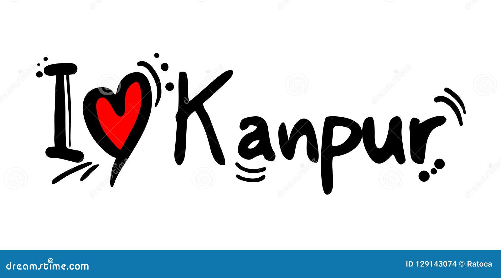 Kanpur City of India Love Message Stock Vector - Illustration of nation ...