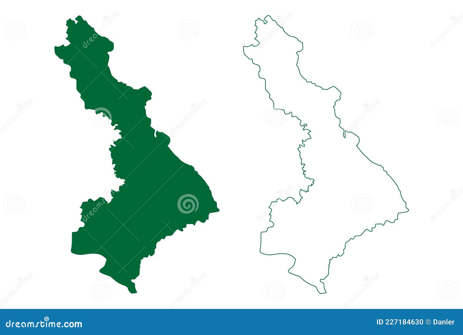 Kanpur Nagar District Uttar Pradesh State, Republic of India Map Vector ...
