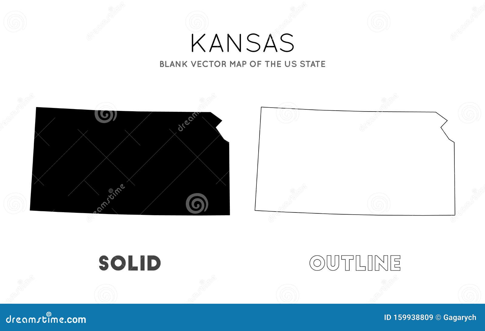 Kansas map. stock vector. Illustration of design, north - 159938809