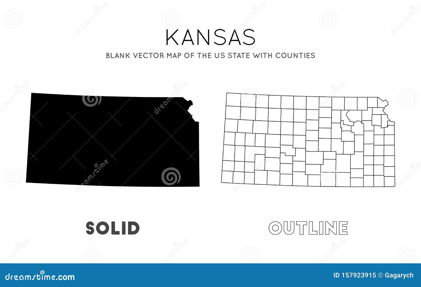 Kansas map. stock vector. Illustration of custom, nationality - 157923915