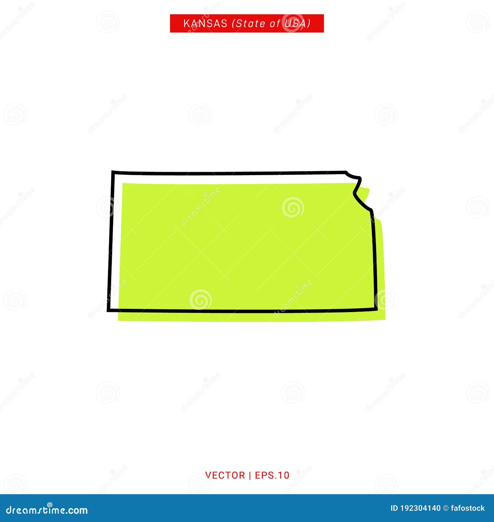 Kansas Map Vector Design Template. Stock Vector - Illustration of ...