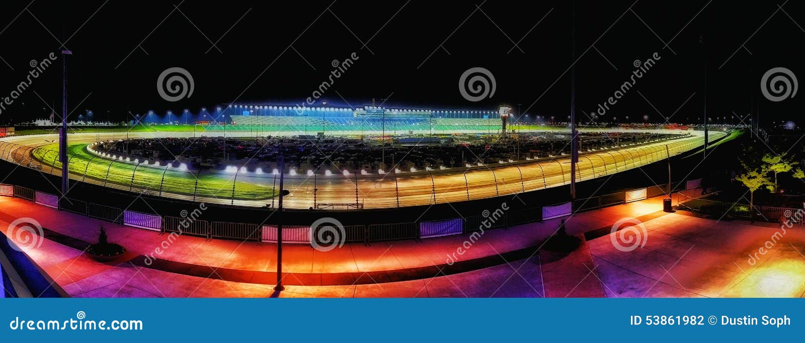 Kansas speedway stock photo. Image of night, speedway - 53861982