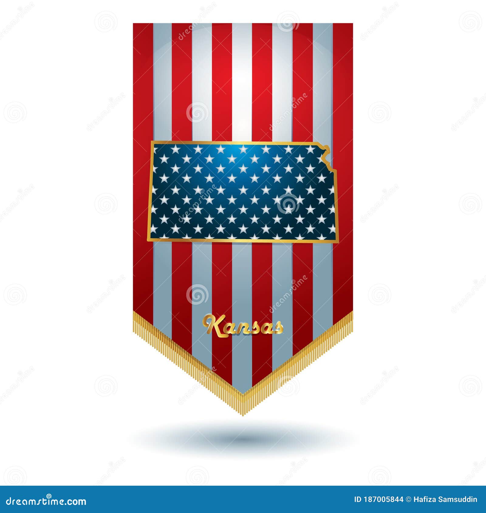 Kansas State Banner. Vector Illustration Decorative Design Stock Vector ...