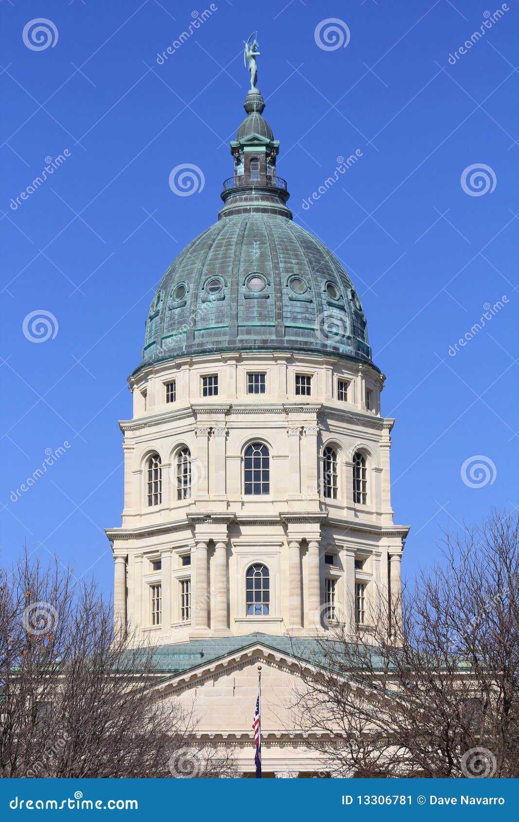 Kansas State Capitol Building Dome Stock Image - Image of government ...