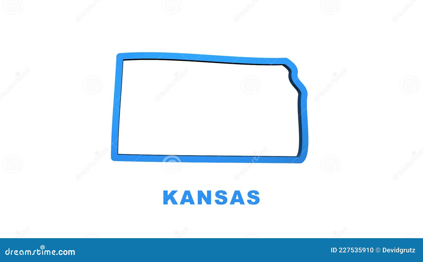 Kansas State Map Outline Animation. Motion Graphics. Stock Footage ...