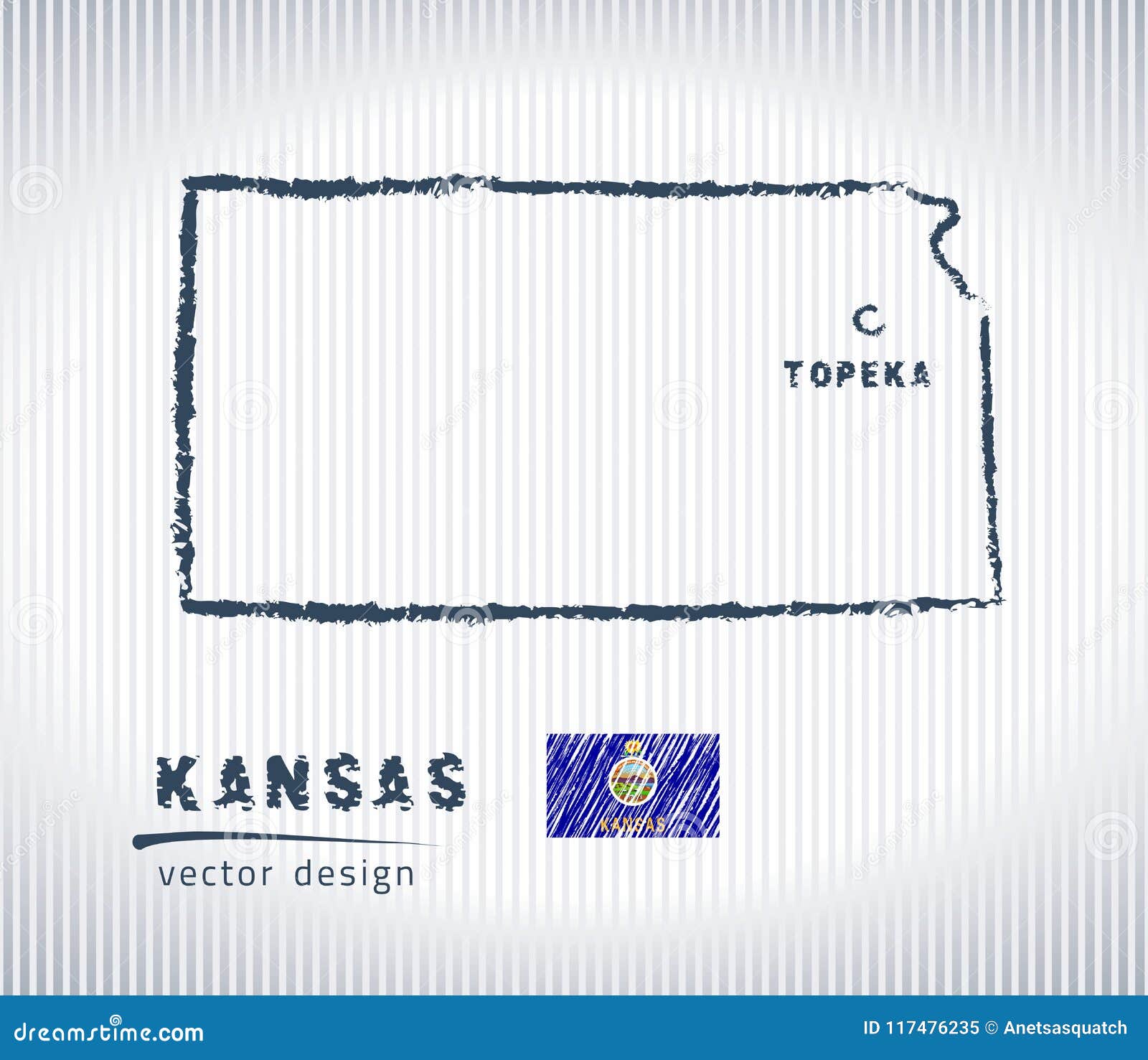 Kansas Vector Chalk Drawing Map Isolated on a White Background Stock ... Kansas Vector Chalk Drawing Map Isolated on a White Background Stock ...