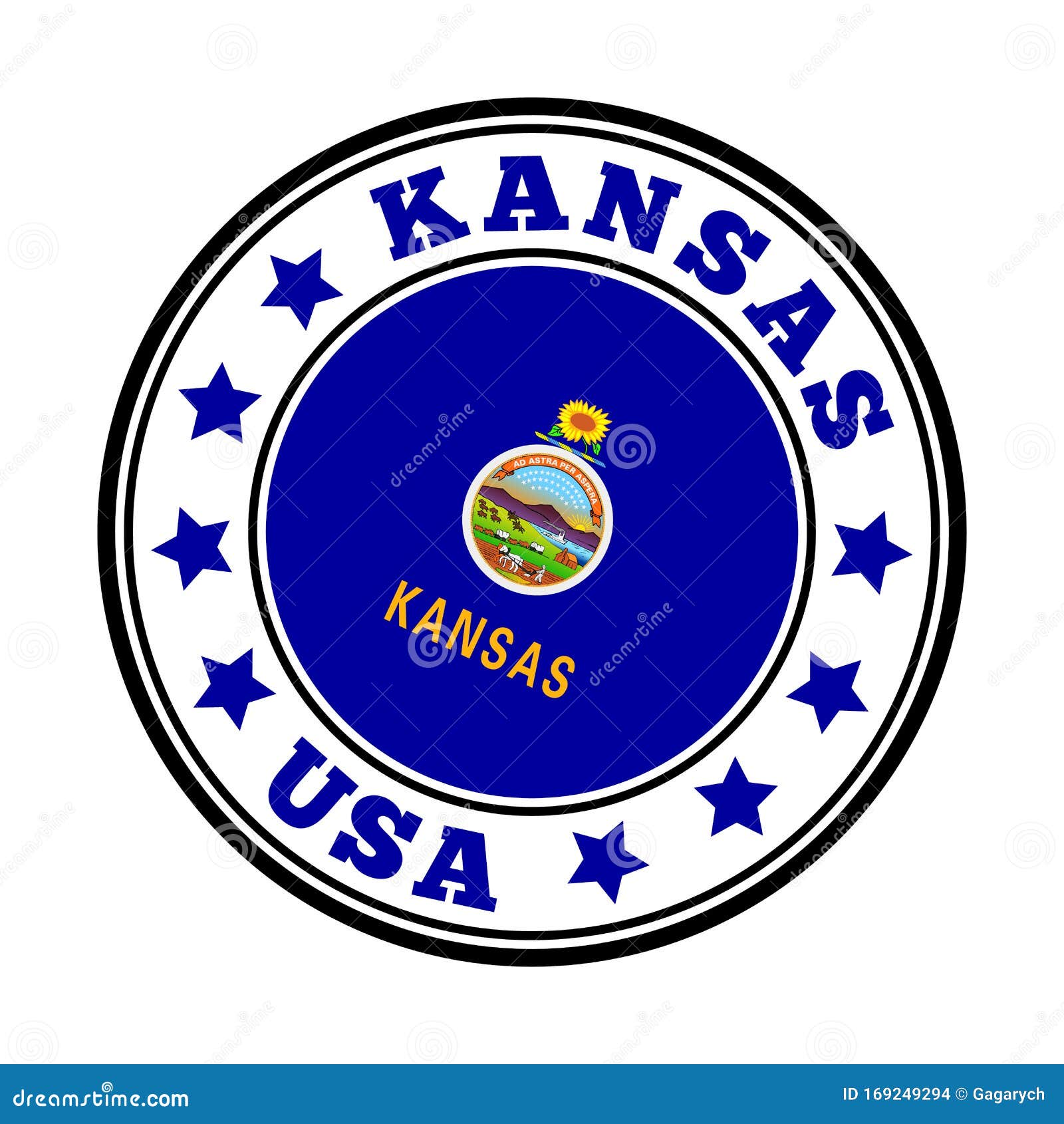 Kansas-Zeichen vektor abbildung. Illustration von gepäck - 169249294