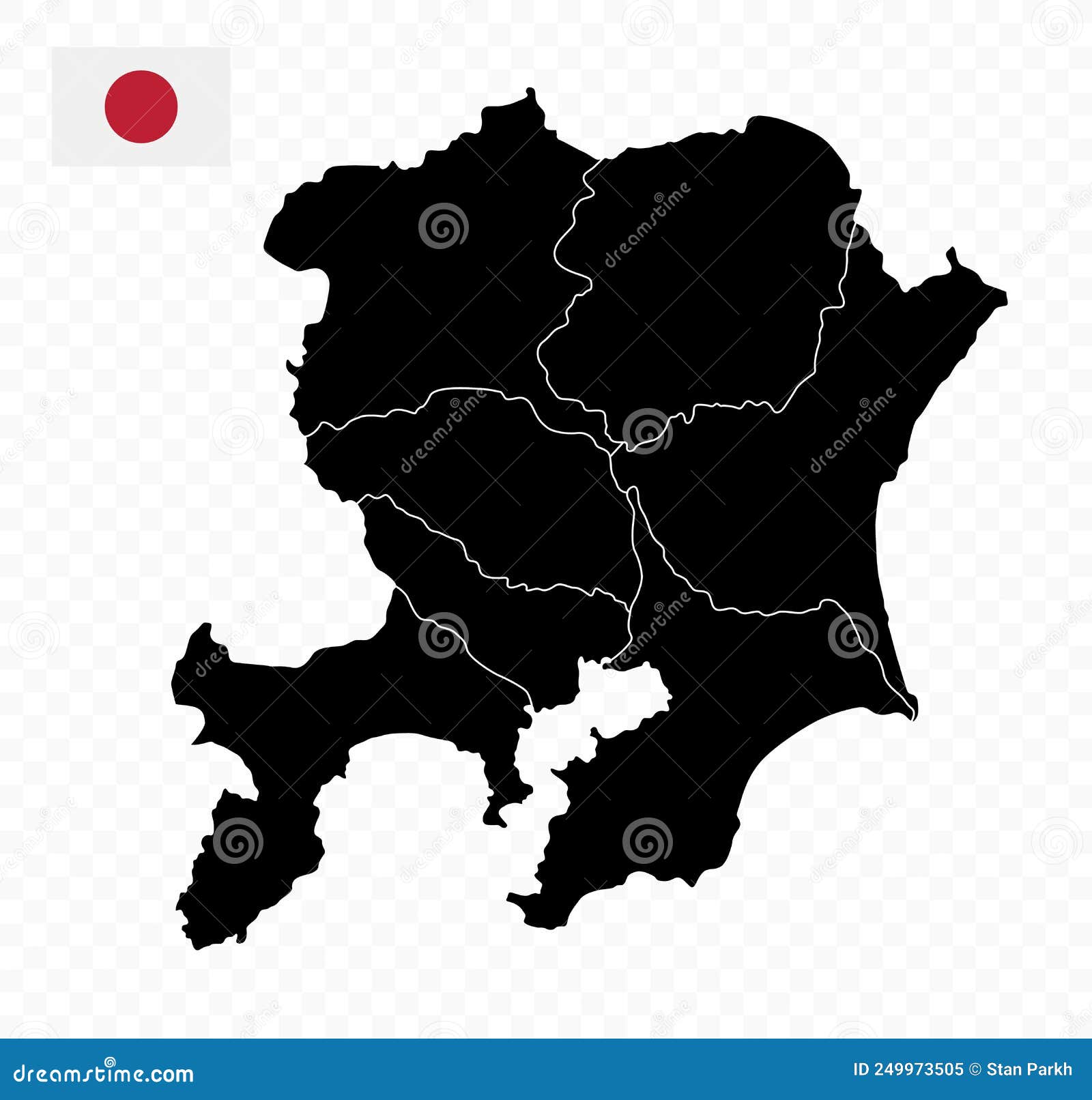 Kanto Map. Map of Japan Prefecture Stock Vector - Illustration of ...
