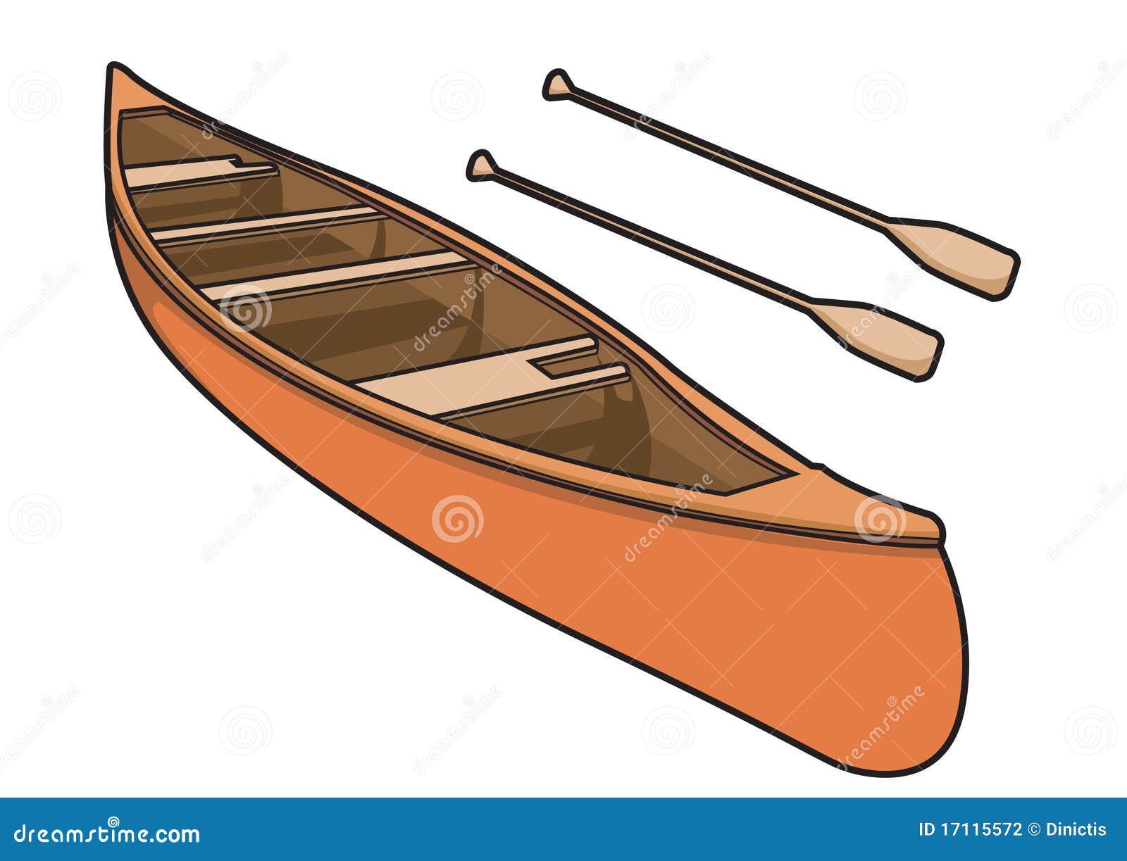 Kanu mit Paddel-Abbildung stock abbildung. Illustration von spielzeug ...