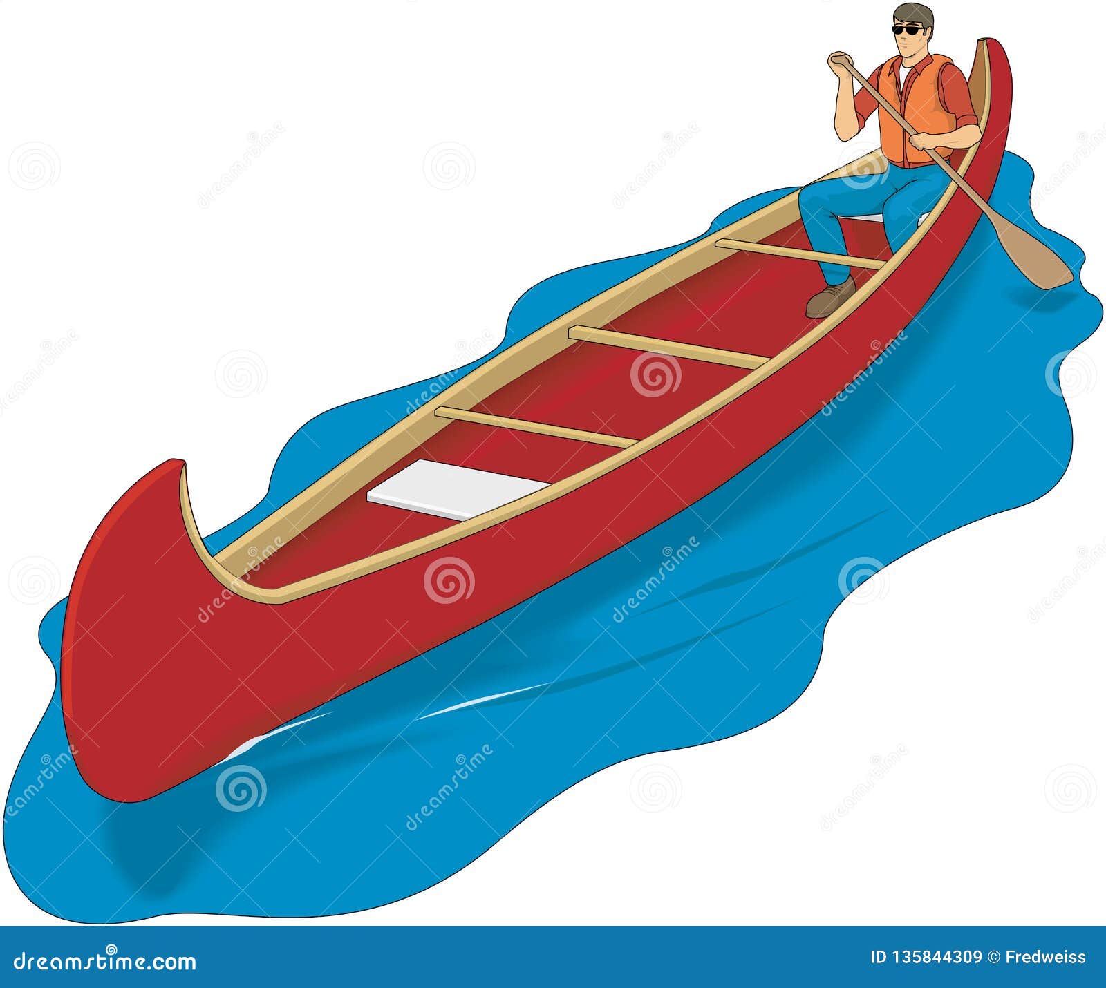 Kanu-Vektor-Illustration vektor abbildung. Illustration von fähre ...