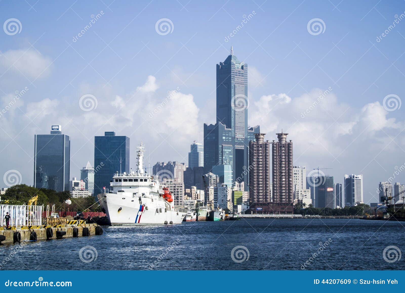 Kaohsiung Harbor stock image. Image of travel, landmark - 44207609