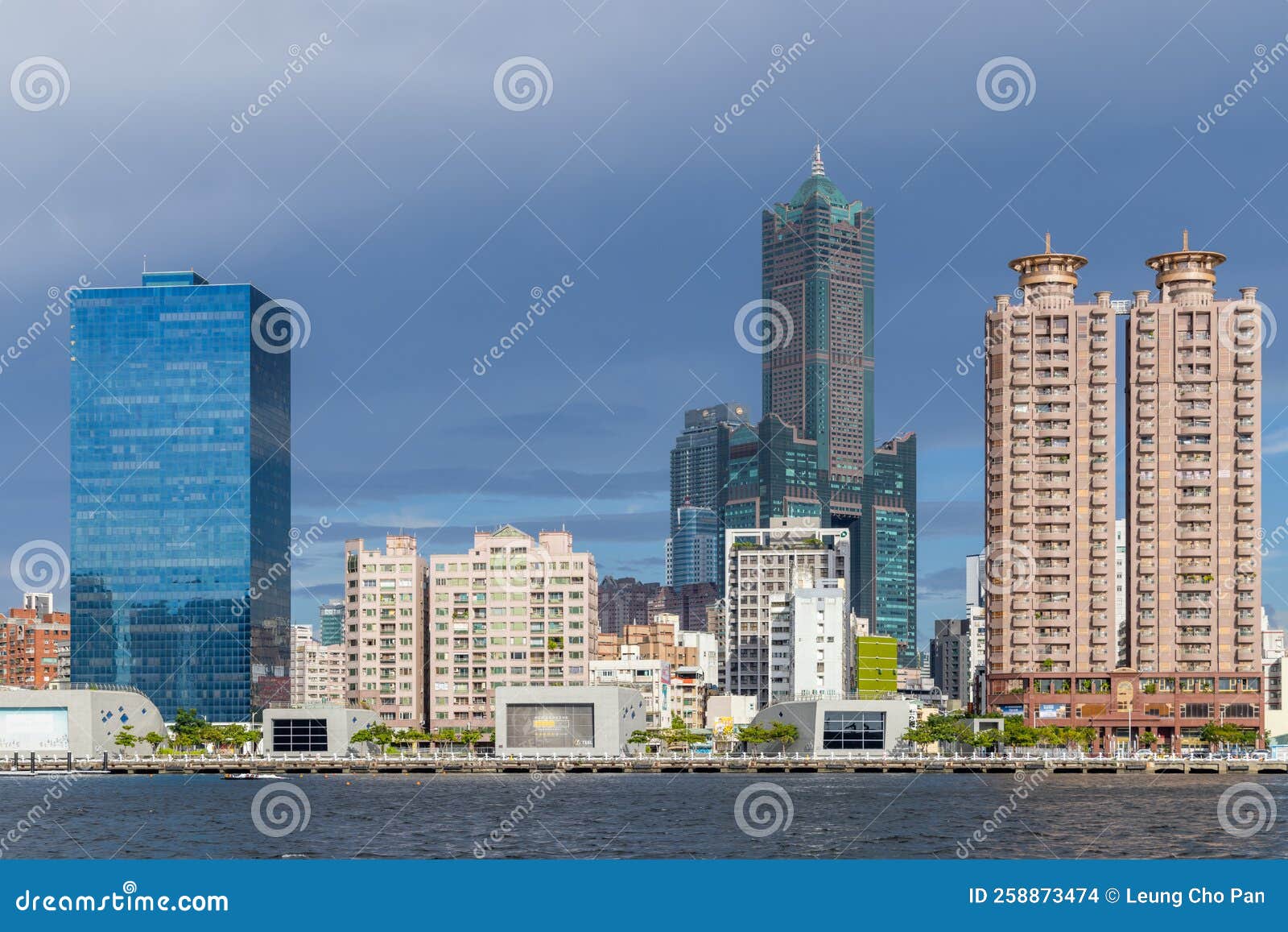 Kaohsiung bay in Taiwan stock photo. Image of bridge - 258873474